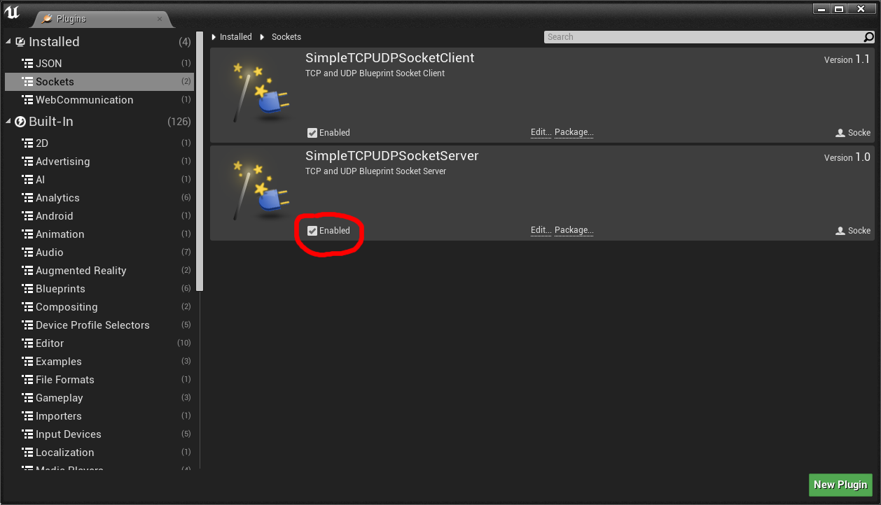 You can optionally change the global type of the socket. Default is "Auto".